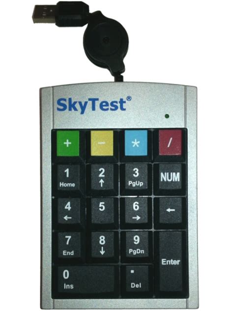 Special USB Keypad With Coloured Keys And Numbers In Reversed Order