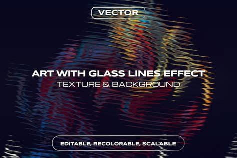 premium vector art with glass lines effect
