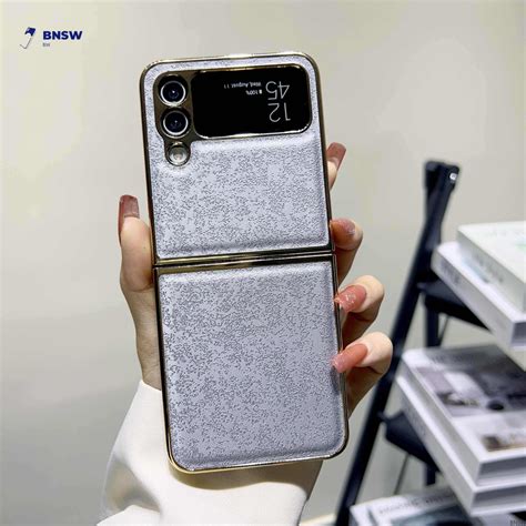 Роскошная кожа чехол для Samsung Galaxy Z Flip 3 / Самсунг Z Flip 3 ...