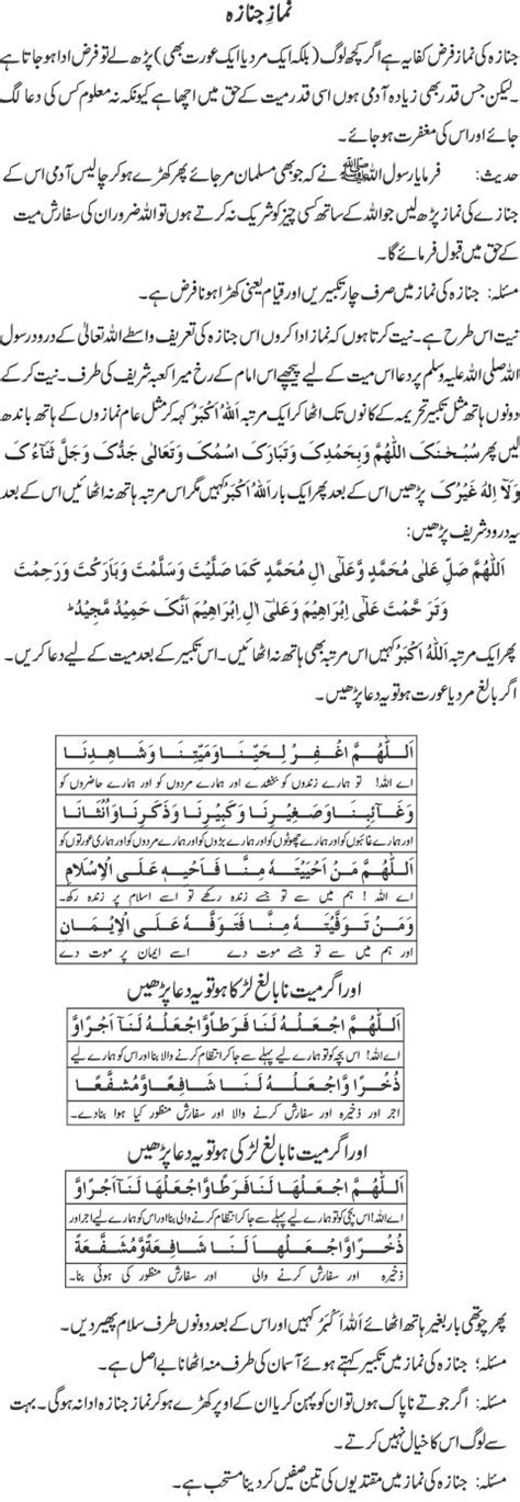 Namaz E Janaza Ka Tarika