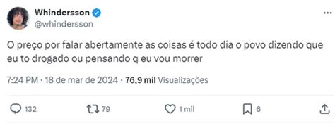 Whindersson Nunes Todo Dia Povo Pensando Que Eu Vou Morrer
