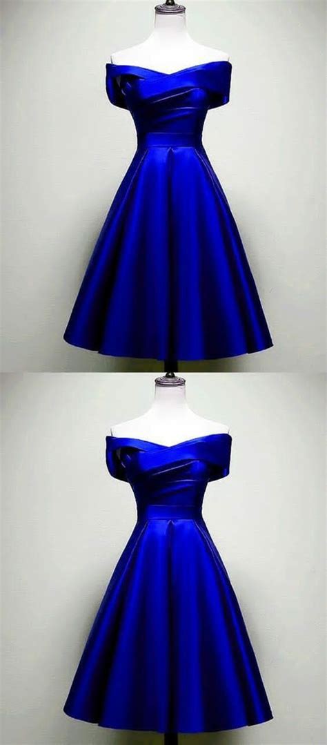 Vestido de graduación Royal blue cocktail dress Royal blue bridesmaid dresses Satin