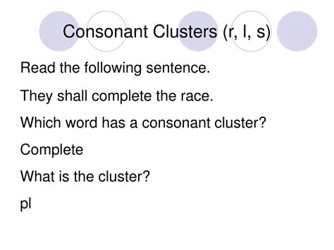 Ppt Consonant Clusters R L S Powerpoint Presentation Id 494563
