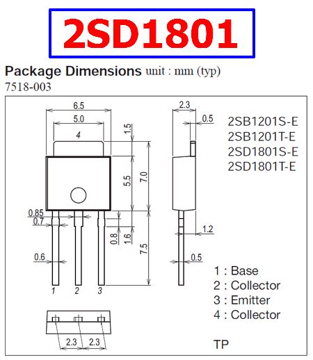 2sd1801 Datasheet 50v 2a Bipolar Transistor Onsemi