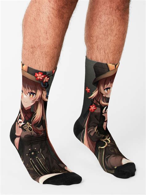 Cute Hu Tao Genshin Impact Pyro Character Socks For Sale By
