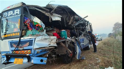 2 Injured After Prtc Bus Collides With Truck In Bathinda Hindustan Times