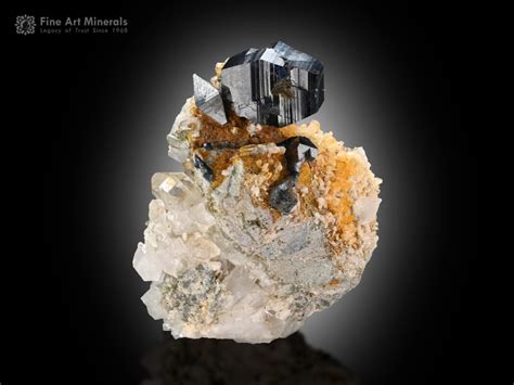 Anatase With Quartz Cluster From Pakistan Ant 02 Fine Art Minerals
