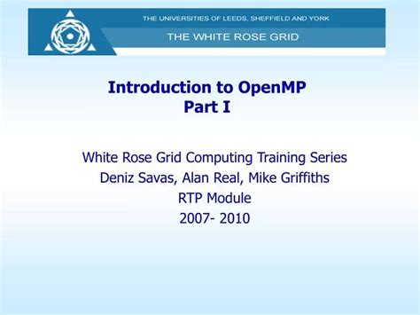 Ppt Introduction To Openmp Part I Powerpoint Presentation Free