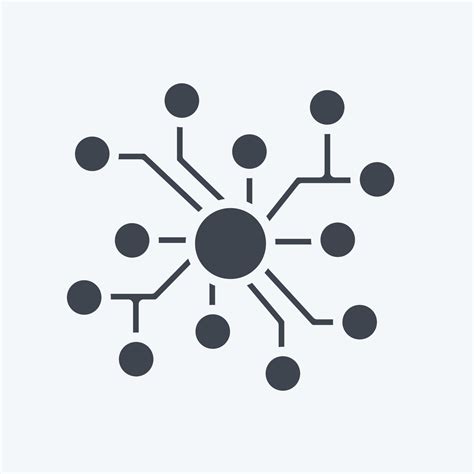 Icon Neural Network Related To Machine Learning Symbol Glyph Style