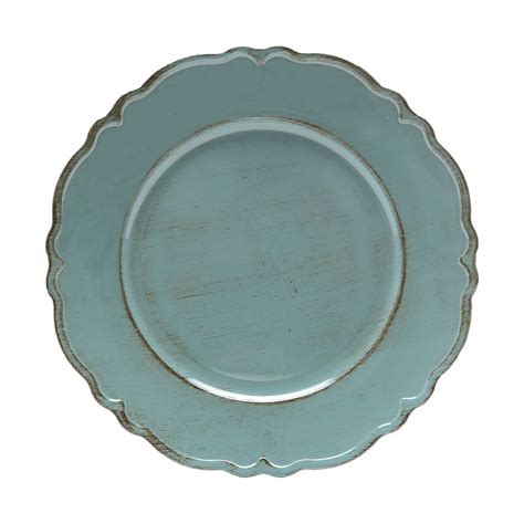 Sousplat Patinado de Plástico Moon Verde 33cm 6420 Lyor Empório da
