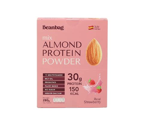 Plant Protein And Almond Powder Beverage Strawberry Flavoured 280 G