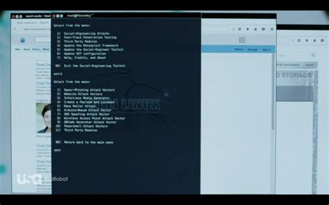 kali linux spotted in mr robot s01e05 r hacking