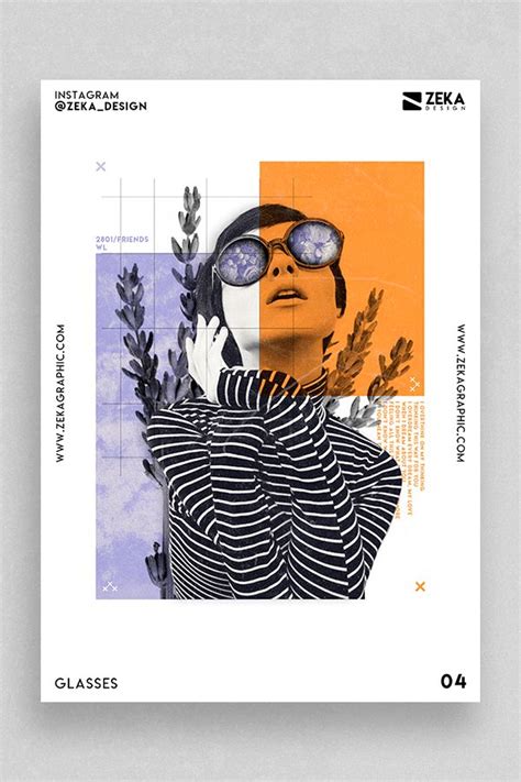 Glasses Poster Design Inspiration By Zeka Design Minimalist Graphic