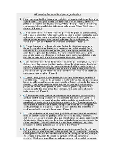 Alimentação Saudável Para Gestantes Pdf Gravidez Alimentos