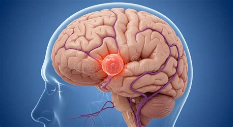 3d Medical Illustration Of Brain Aneurysm Detailed Anatomy Visualization Stock Illustration