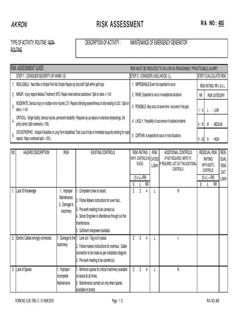 405 Maintenance Of Emergency Generator Pdf Risk Injury 405 Maintenance Of Emergency Generator Pdf Risk Injury