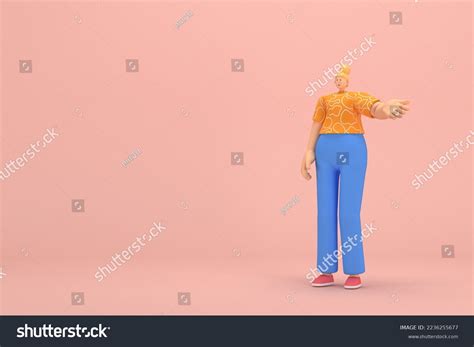 Woman Golden Hair Tied Bun Wearing Stock Illustration 2236255677