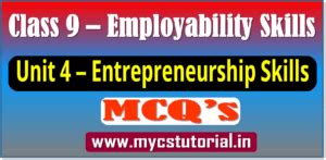Class Employability Skills Unit Communication Skills MCQ S Set