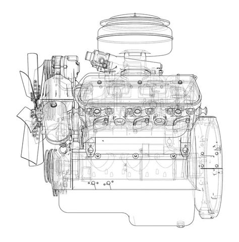 Engine Sketch Vector Stock Vector Illustration Of Modern 101403657