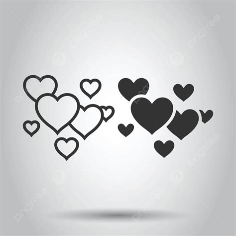 Flatstyle Heart Icon For Love With A White Isolated Backgroundperfect