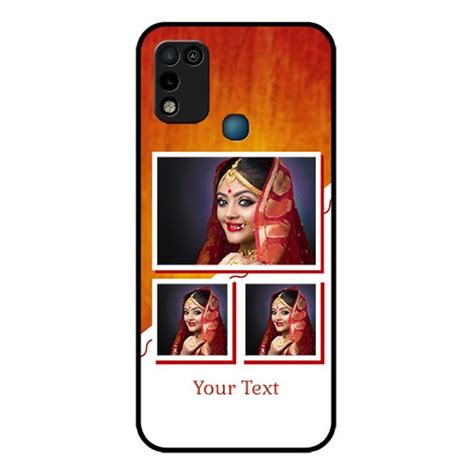 Buy Infinix Hot 10 Play Custom Glass Phone Case Wedding Memories Design