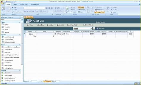 Asset Database Template Free Of Access Database Templates Heritagechristiancollege