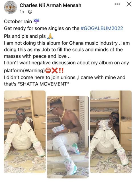 Shatta Wale Sends Stern Warning To Critics Ahead Of His Gift Of God