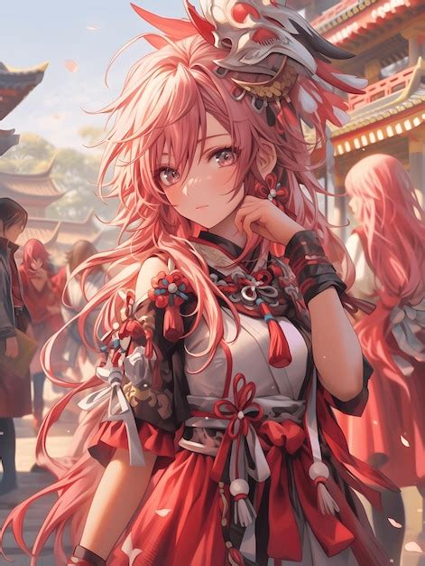 Premium Ai Image Beautiful Anime Girl Warrior Portrait