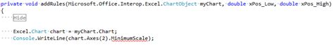 how to read get the y axis scale values minandmax from excel chart