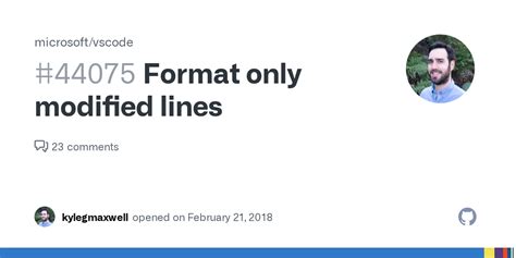 Format Only Modified Lines Issue Microsoft Vscode GitHub