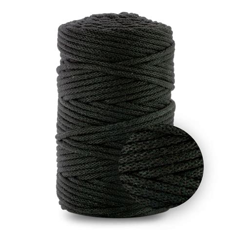 SZNUREK PLECIONY BAWEŁNIANY 3mm Z RDZENIEM CZARNY 11829969556 Allegro pl