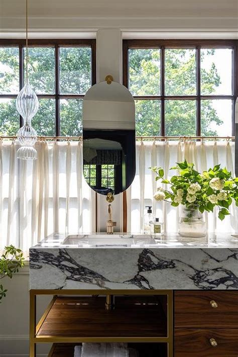 Bathroom Mirror In Front Of Window Design Ideas