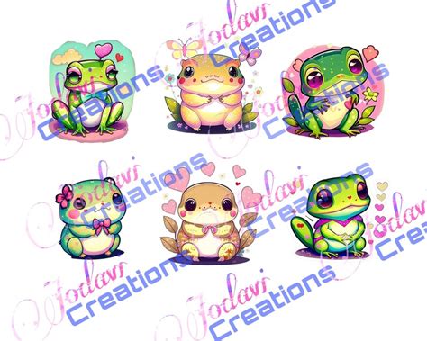 Cute Frog Digital Stickers Pdf Png Stickers Journaling Stickers