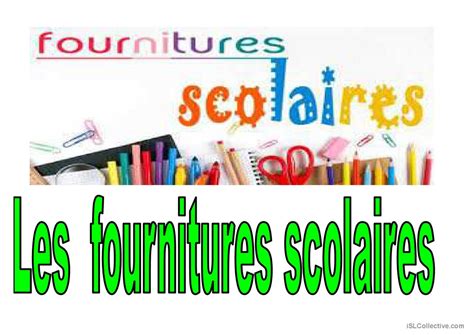 Affaires Scolaires English Esl Powerpoints