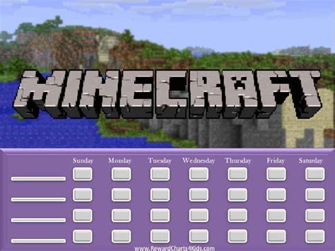 Free Printable And Customizable Minecraft Behavior Charts