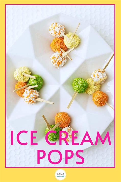 Mini Ice Cream Pops With Sprinklesno Mold Needed Tara Teaspoon