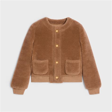 첼시 블루종 재킷 실크 And 캐시미어 카멜 Celine 셀린느