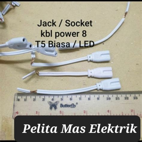 Jual Socket Lampu T5 Biasa Led Kabel Power Angka 8 Socket T5 China