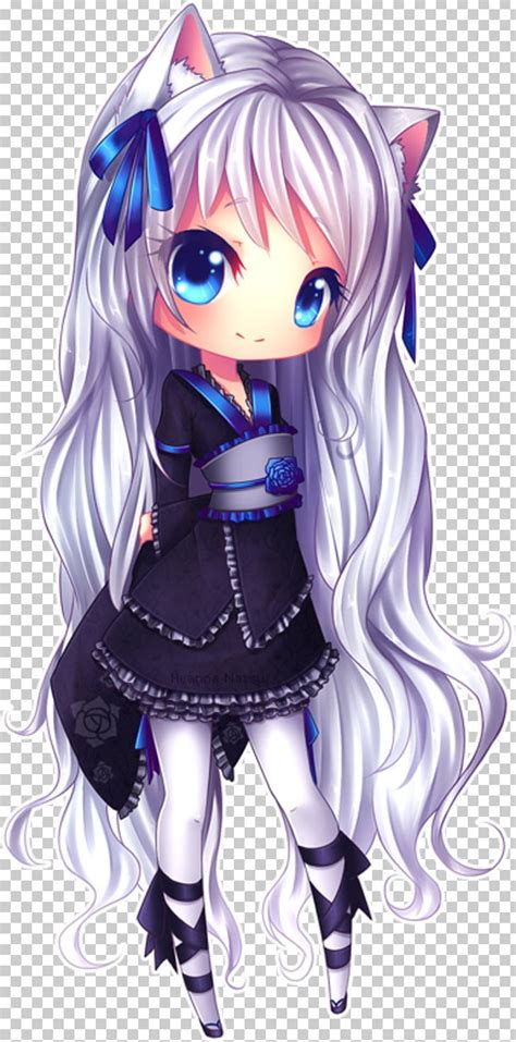 Chibi Catgirl Drawing Anime Kavaii Png Clipart Anime Girl Art Black