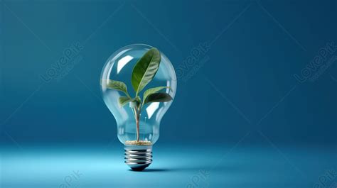 혁신적인 개념을 상징하는 파란색 유리 전구의 최소한의 3d 식물 그림 3d 식물 배경 혁신 개념 배경 식물 배경 이미지 Hd 3d 식물 혁신 개념 식물 배경 사진