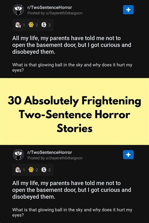 30 Absolutely Frightening Two Sentence Horror Stories Artofit