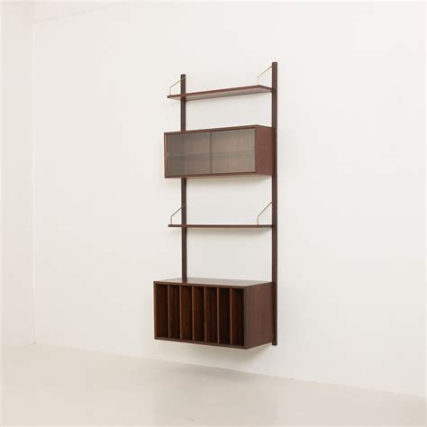 Rosewood Wall Unit With Vinyl Records Cabinet By Poul Cadovius For Cado