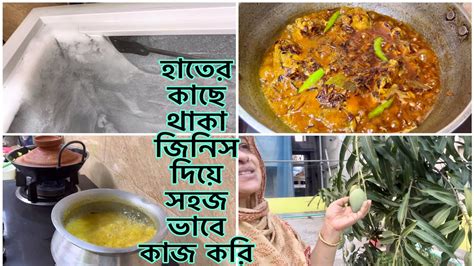 Bangladeshi Busy Mom Morning To Night ফ্রিজ পরিস্কার রান্না ঘরে বাইরে