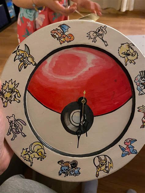 Pokeball Clock My Mom Made For Me Back In 1999 Rpokemon