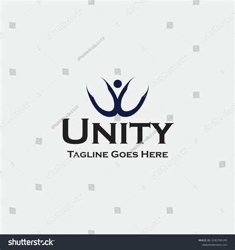 Unity Logo Design Template Vector Illustration Stock Vector Royalty Free Shutterstock