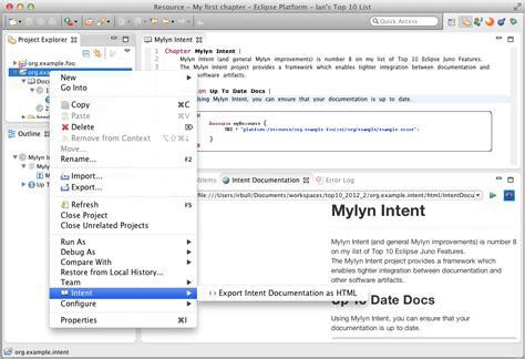 mylyn and intent top eclipse juno feature 8