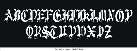 Classic Gothic Font Vintage Alphabet Stock Vector Royalty Free