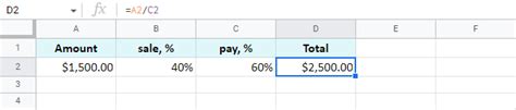 Percentage In Google Sheets Tutorial With Useful Formulas