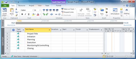 Microsoft Project Creating A Project Plan Codesteps