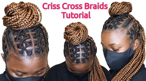 How To Criss Cross Knotless Braids 🚫 No Rubber Band Youtube Girls Hairstyles Braids Twist